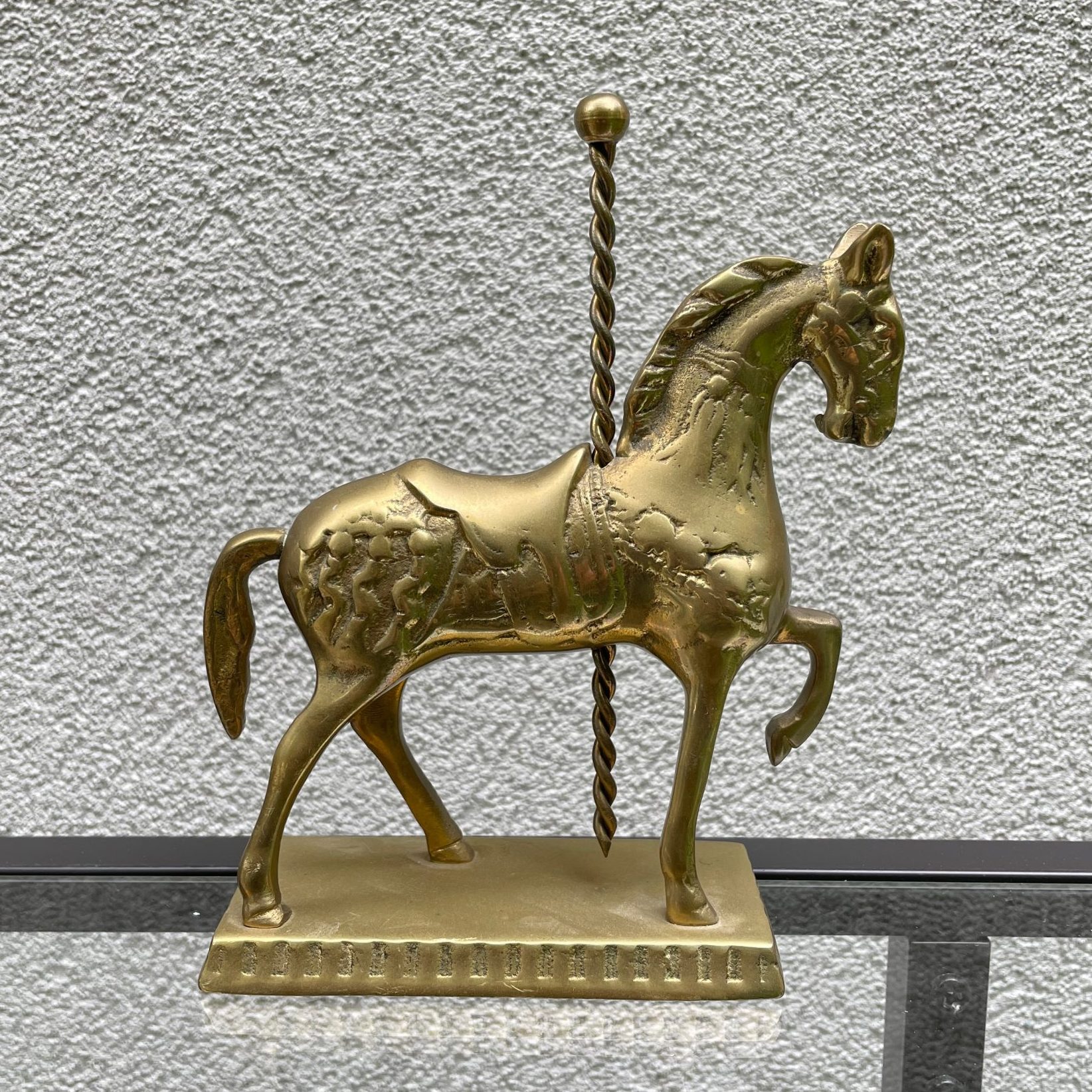 Vintage Solid Brass Carousel Horse on a Solid Brass Base - "The charm of things" – online shop ...